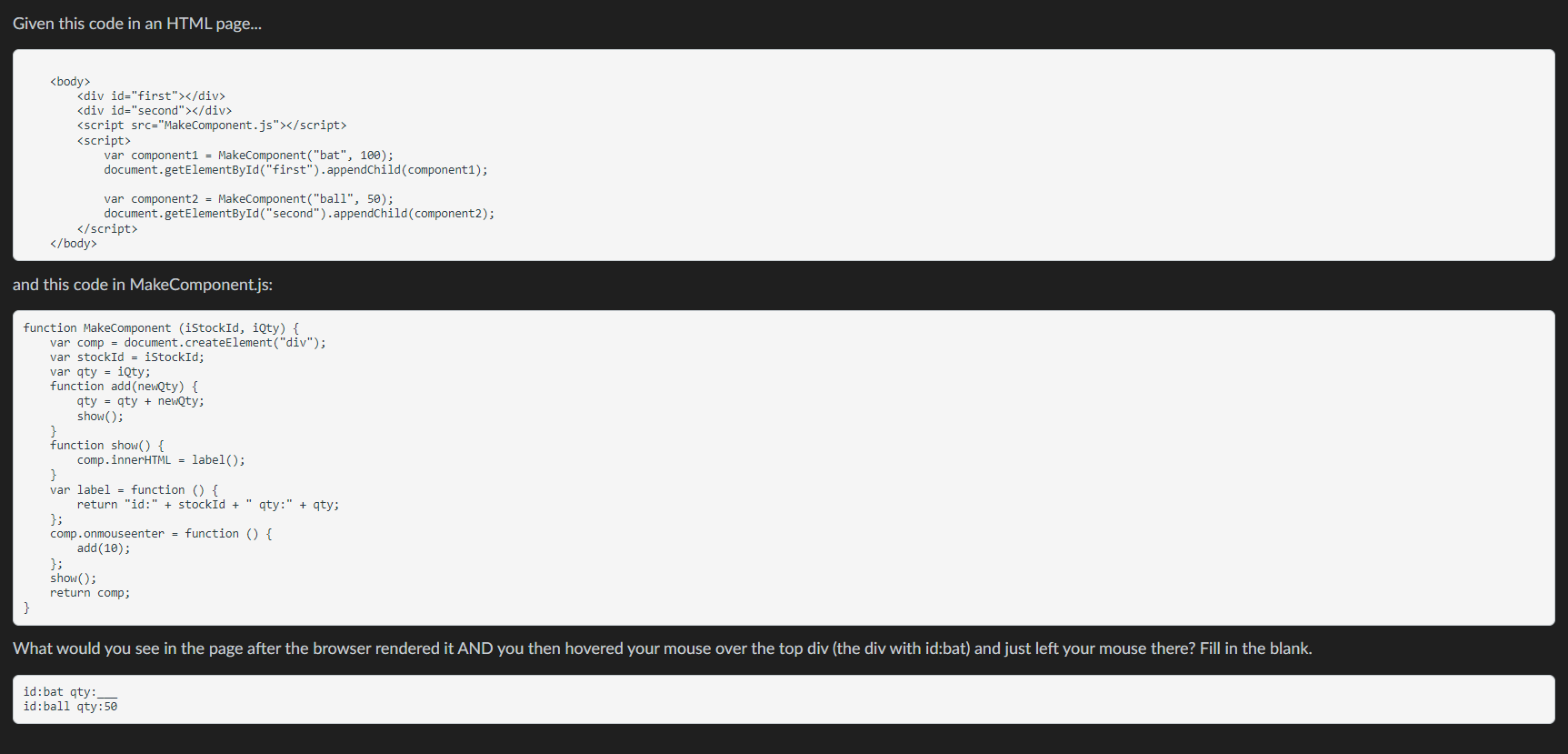 Solved body div id="first" / div div id="second" | Chegg.com