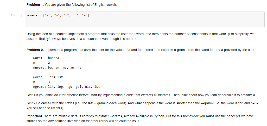 Solved Problem 1. You are given the following list of | Chegg.com