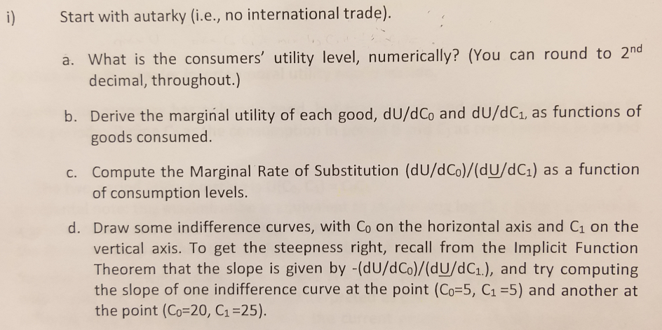 Solved This Problem Set Concerns Gains From Intertemporal