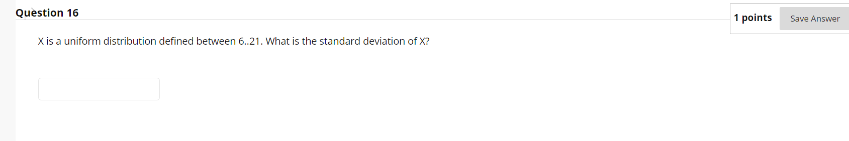 Solved Question 16 1 points Save Answer X is a uniform | Chegg.com