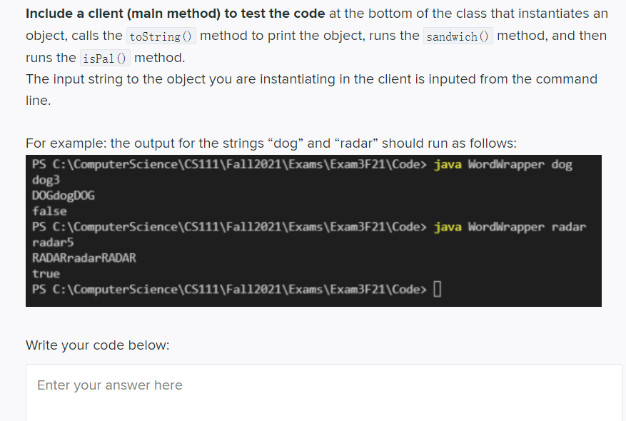 Solved Q4.1 Create a class called WordWrapper 40 Points The | Chegg.com