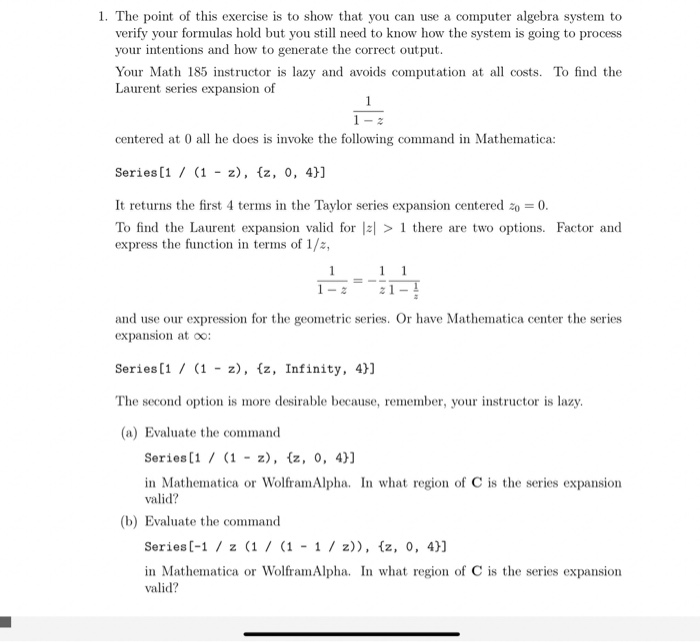 Solved 1. The point of this exercise is to show that you can | Chegg.com