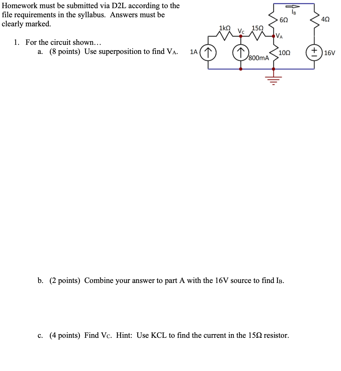 Solved Homework must be submitted via D2L according to | Chegg.com