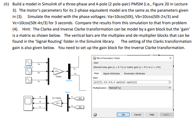 Solved (6) Build a model in Simulink of a three-phase and | Chegg.com