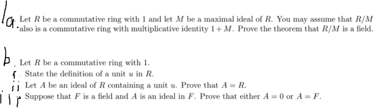 Solved Let R be a commutative ring with 1 and let M be a | Chegg.com
