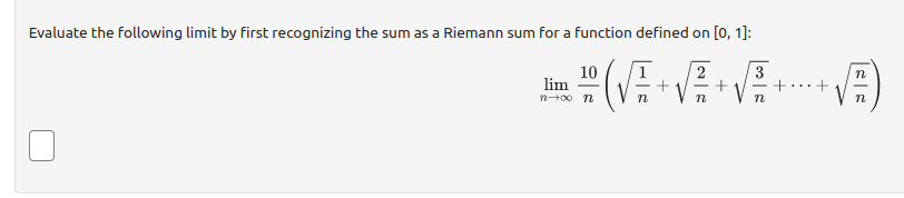 Solved Evaluate the following limit by first recognizing the | Chegg.com