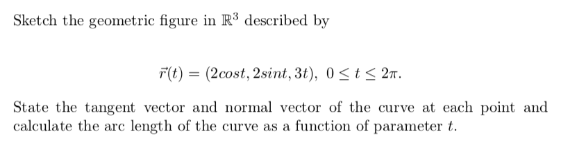 Solved Sketch the geometric figure in R3 described by | Chegg.com
