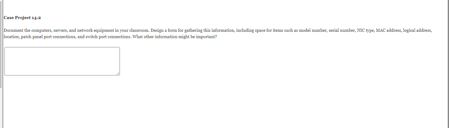 Solved cation, patch panel port connections, and switch port | Chegg.com