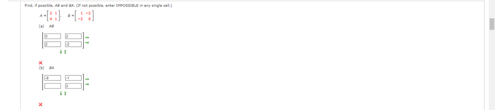 Solved A=⎣⎡1−22110⎦⎤ and B=[3−14012] STEP 1: Find (AB)T. | Chegg.com