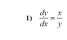 Solved x 1) dy dx = y | Chegg.com