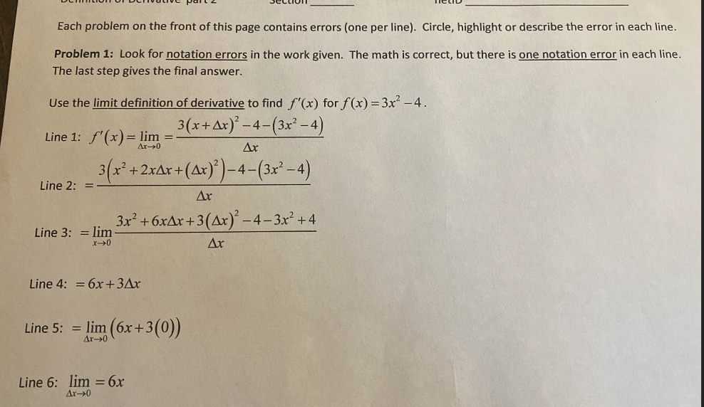 Solved Each problem on the front of this page contains | Chegg.com