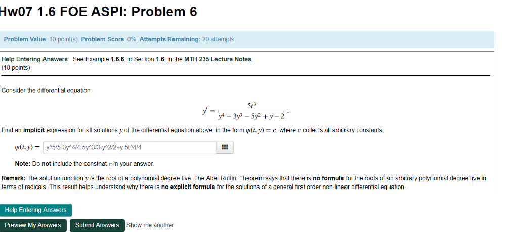 Solved Hw07 16 Foe Aspi Problem 6 Problem Value 10 Points 9849