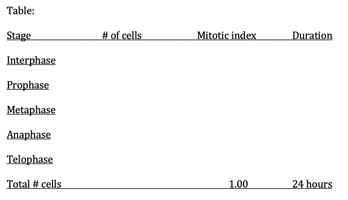 Solved Calculating a mitotic index. In whitefish embryos | Chegg.com