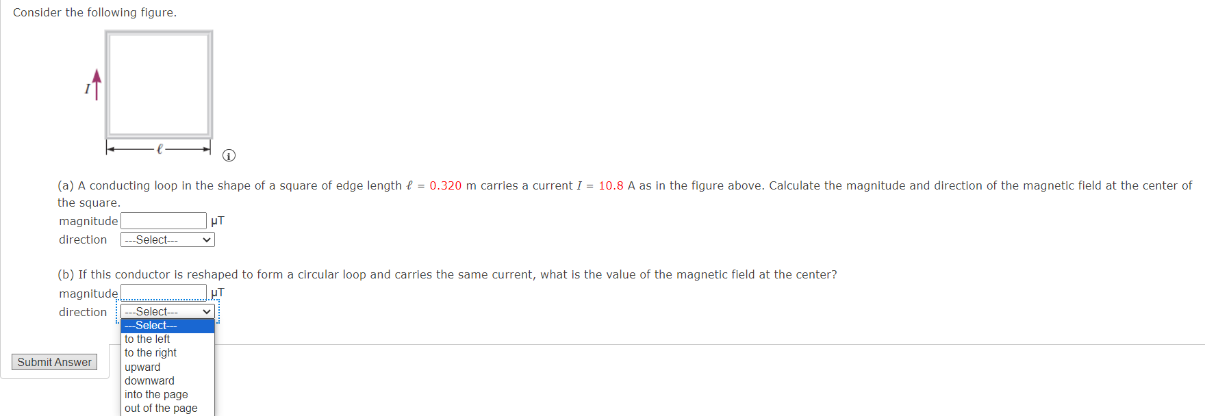 Solved Consider the following figure. the square. magnitude | Chegg.com