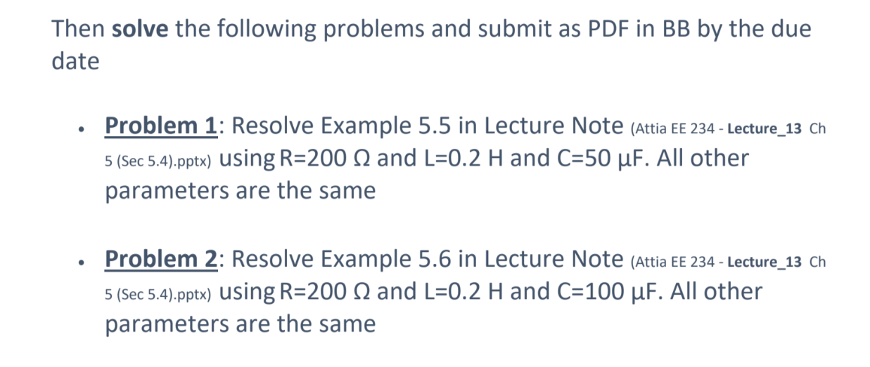 Then solve the following problems and submit as PDF | Chegg.com