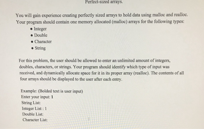 Solved Perfect Sized Arrays You Will Gain Experience 