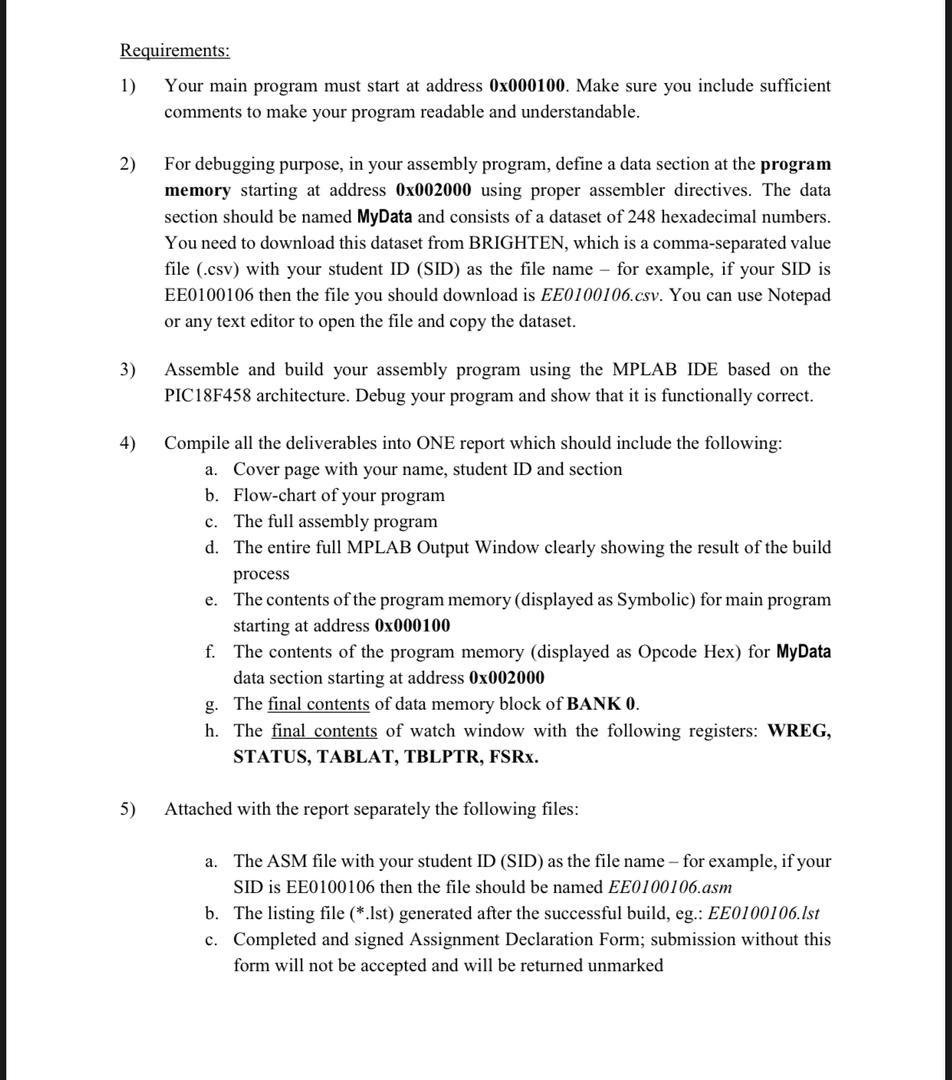 Solved Instructions: Write ONE complete assembly program to | Chegg.com