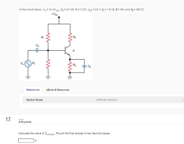 Solved In the circuit below: V = 10 mvR2 = 2.7KQ, R = 11 KQ. | Chegg.com