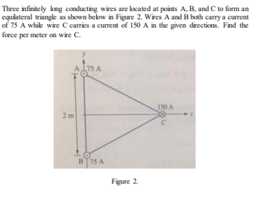 Solved Three infinitely long conducting wires are located at | Chegg.com