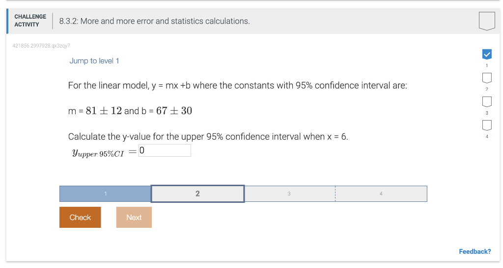 Solved For the linear model, y=mx+b where the constants with | Chegg.com
