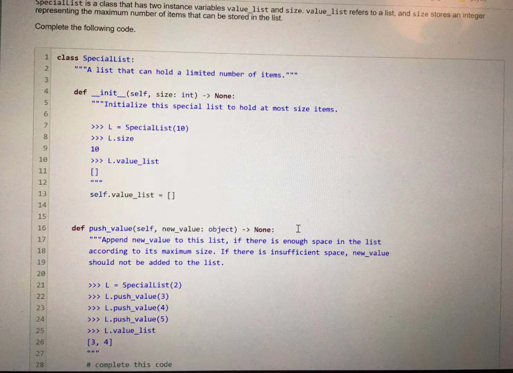 Solved speciallist is a class that has two instance | Chegg.com