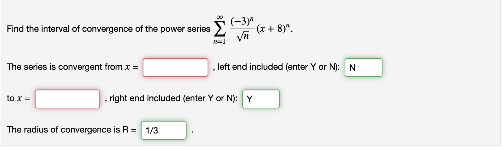 Solved Find the interval of convergence of the power series | Chegg.com