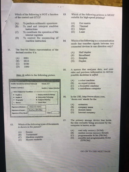 Solved Which of the following is NOT a function 13. Which of | Chegg.com