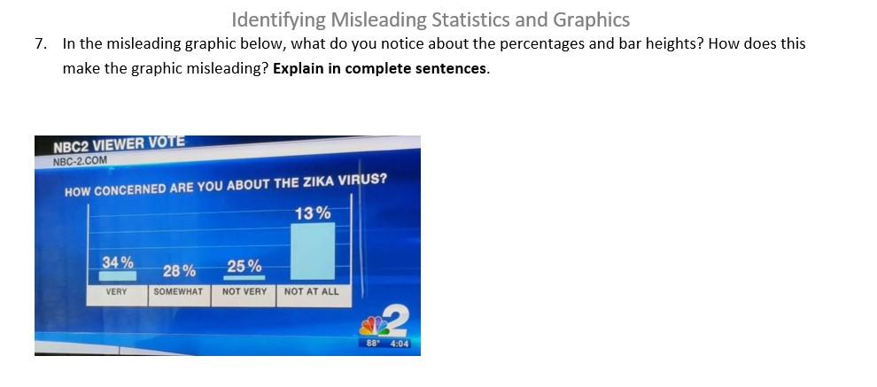 Solved Identifying Misleading Statistics and Graphics 7. In | Chegg.com