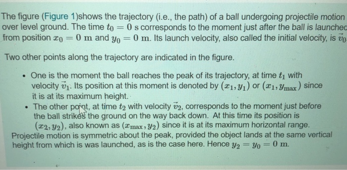 Solved The Figure Figure 1shows The Trajectory Ie The 6629