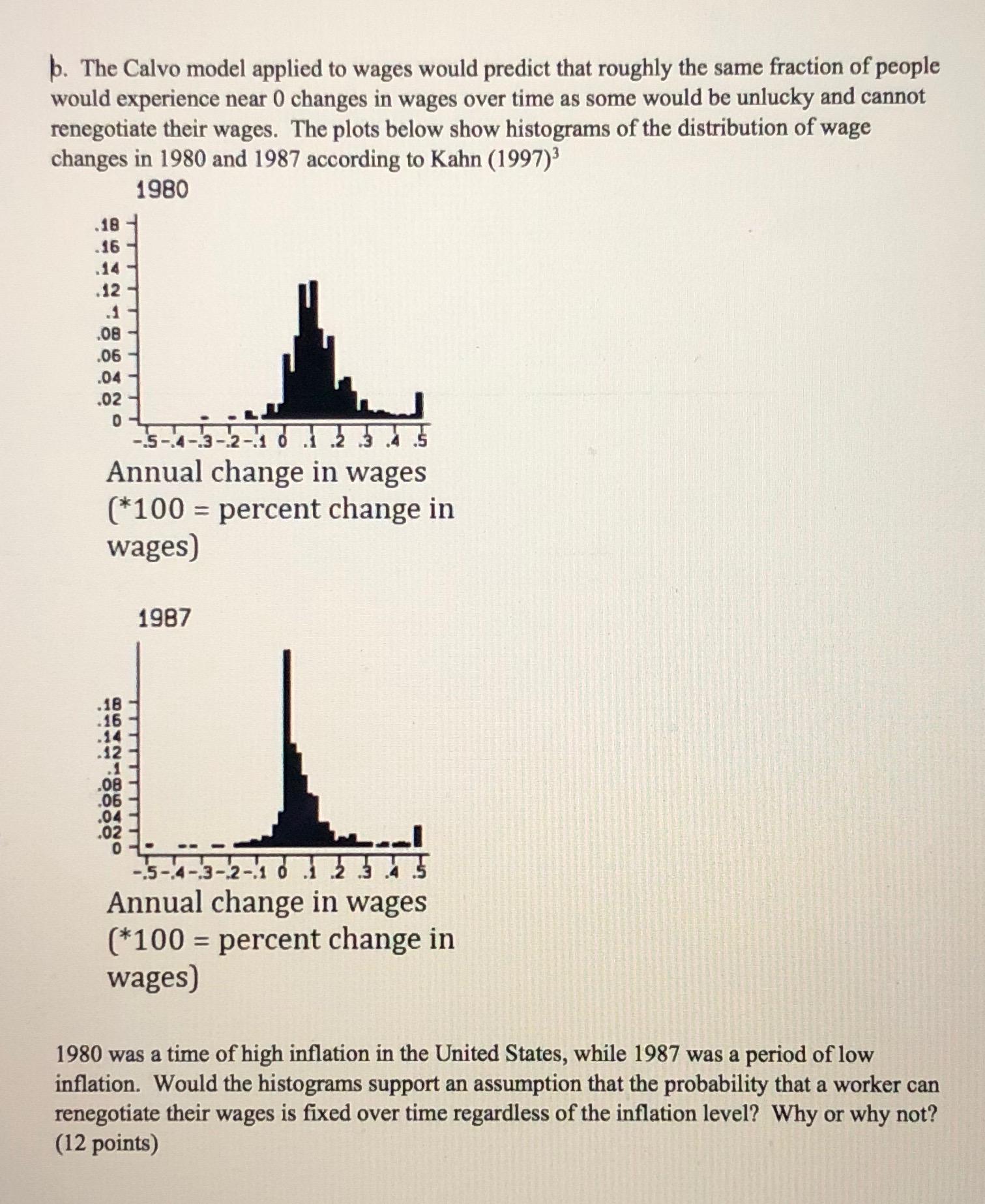 4. a. The Calvo model of sticky prices in | Chegg.com