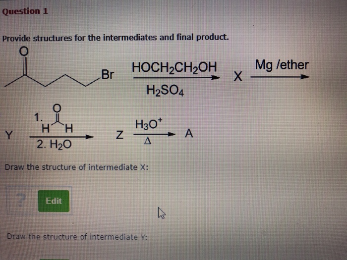 Solved Provide structures for the intermediates and final | Chegg.com