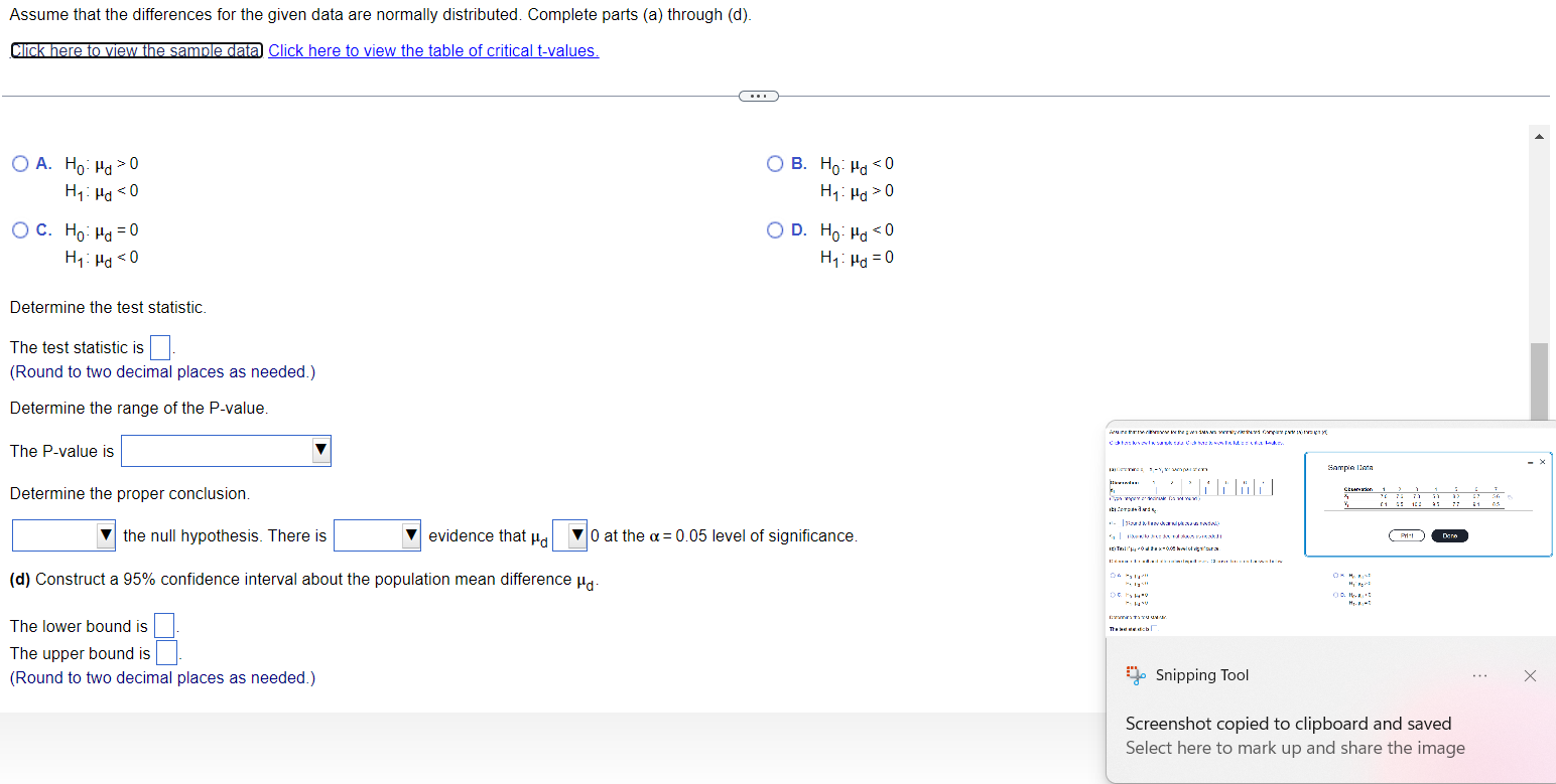 Solved Assume that the differences for the given data are | Chegg.com