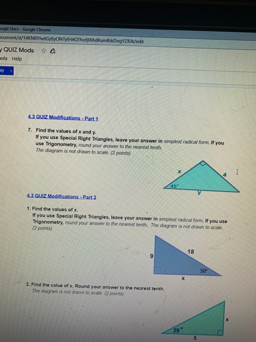 Solved ogle Docs -Google Chrome | Chegg.com