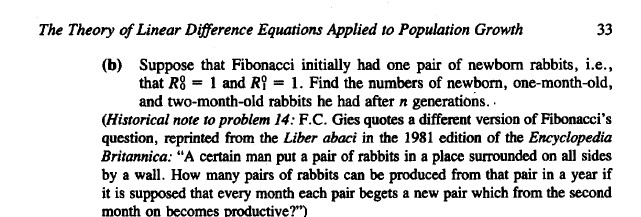 Solved 14. The Rabbit problem. In 1202 Fibonacci posed and | Chegg.com