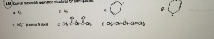 Solved draw all reasonable resonance structures for each | Chegg.com