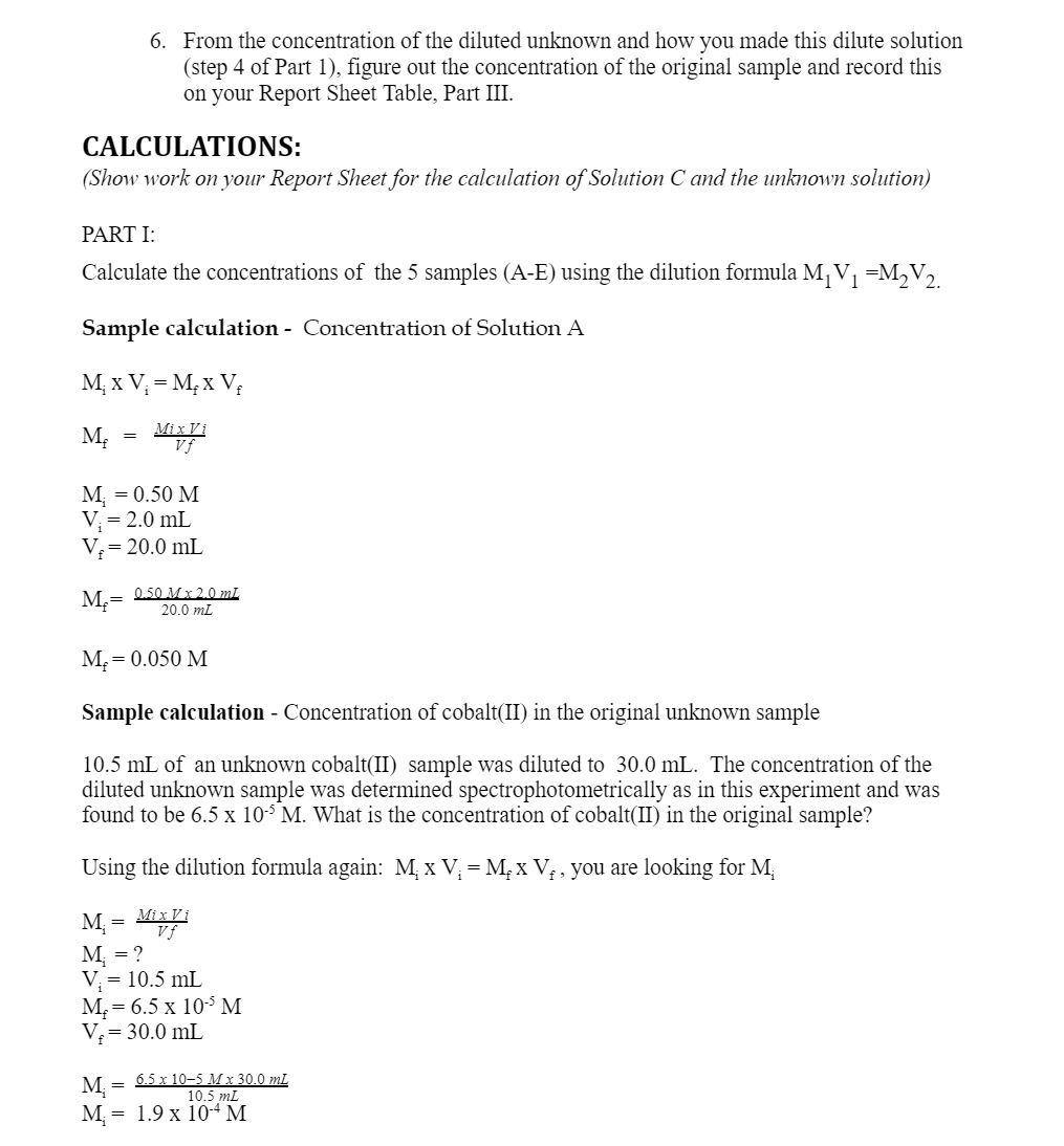 Solved PART II: Absorbance vs. Wavelength of Solution C Fill | Chegg.com