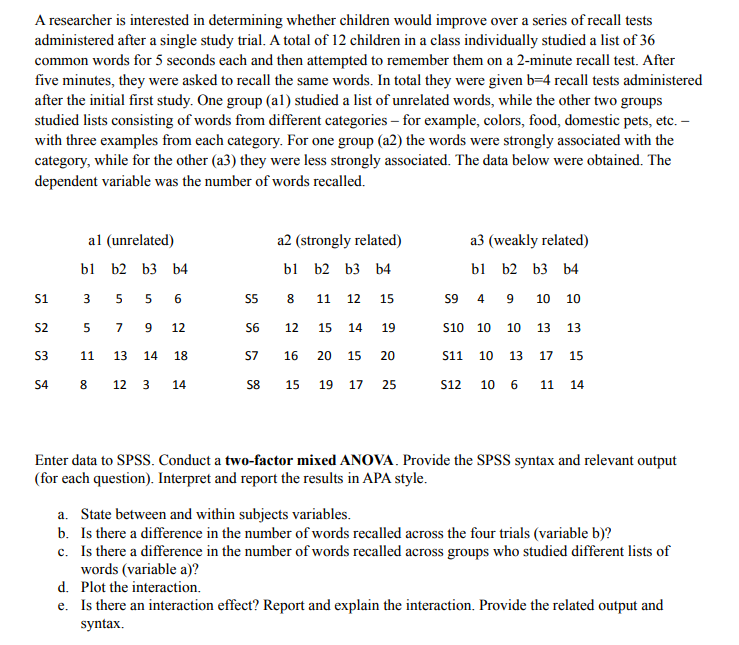 Solved A researcher is interested in determining whether | Chegg.com