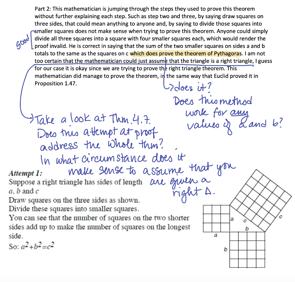 Solved Project 2: Theorem of Right Triangles why does it | Chegg.com