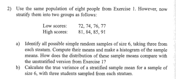Solved 2) Use the same population of eight people from | Chegg.com