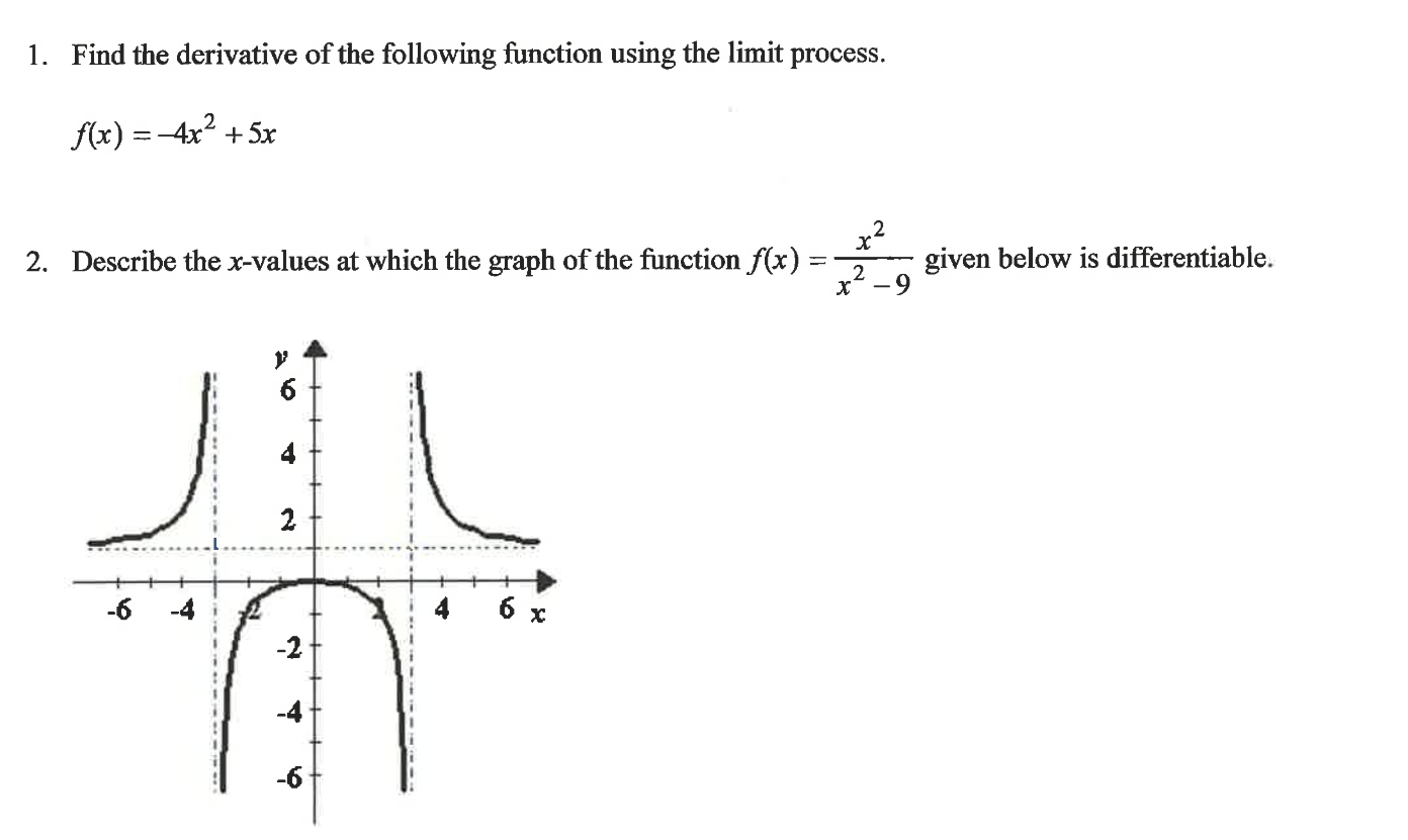 Solved Find the derivative of the following function using | Chegg.com