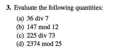 Solved 1. Find the quotient and remainder of each of the | Chegg.com