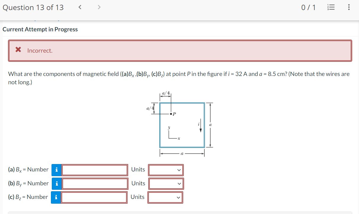 Solved What are the components of magnetic field ((a)Bx, (b) | Chegg.com