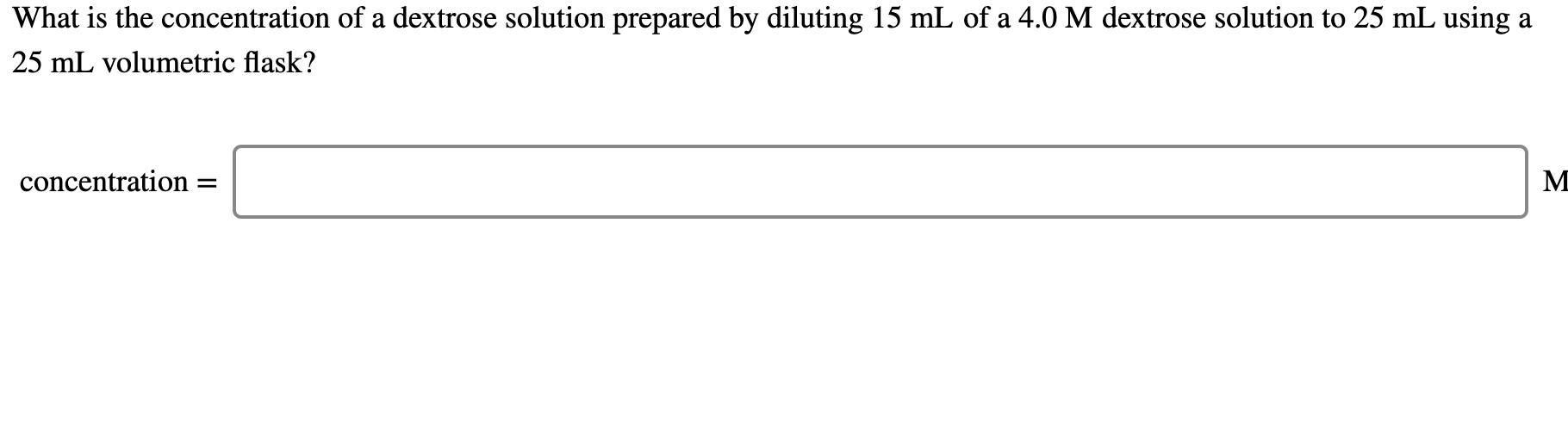 Solved What is the concentration of a dextrose solution | Chegg.com