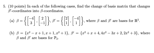 Solved 5. (10 points) In each of the following cases, find | Chegg.com