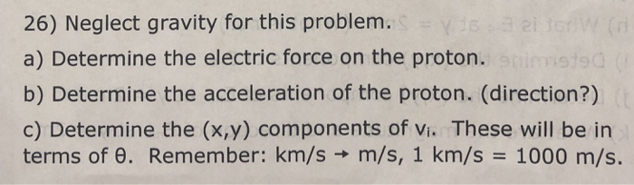 Solved 26) Neglect gravity for this problem. a) Determine | Chegg.com