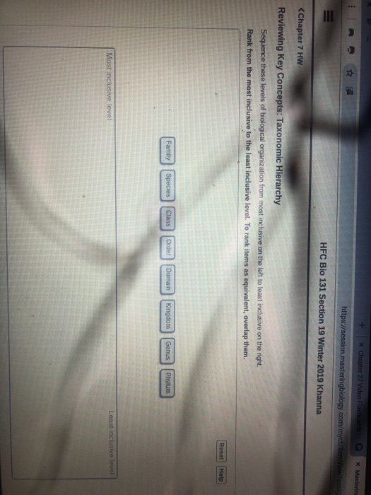 Solved 27 HFC Bio 131 Section 19 Winter 2019 Khanna | Chegg.com