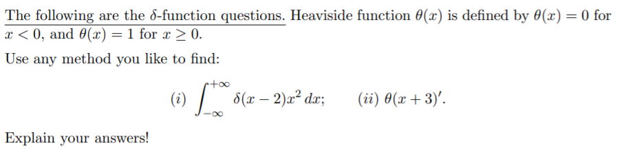 Solved The following are the S-function questions. Heaviside | Chegg.com