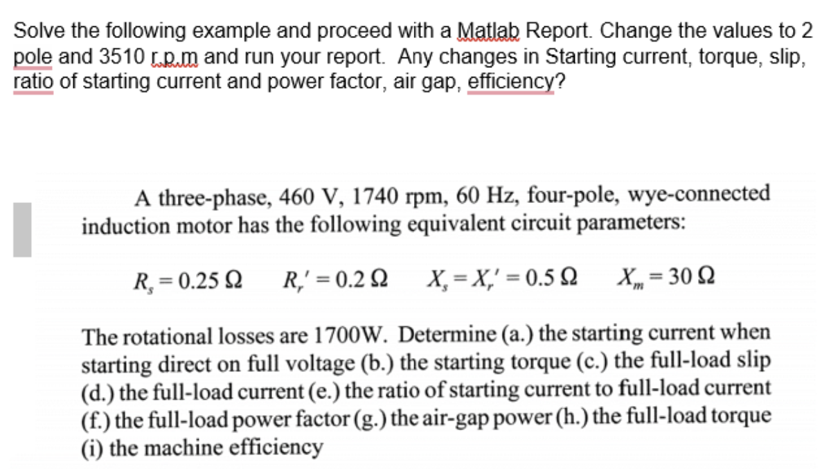 Solved Solve The Following Example And Proceed With A Matlab 5054