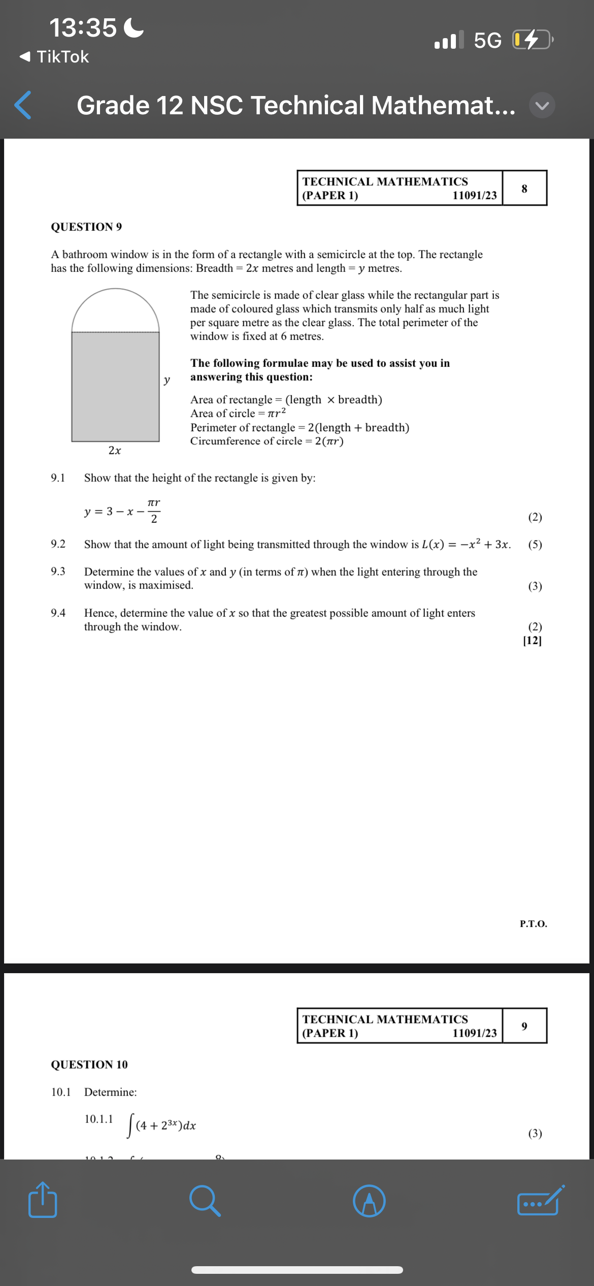 Solved Grade 12 NSC Technical Mathemat... TECHNICAL | Chegg.com