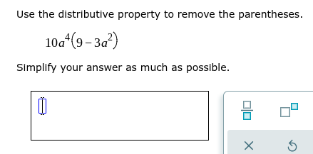 Solved Use the distributive property to remove the | Chegg.com